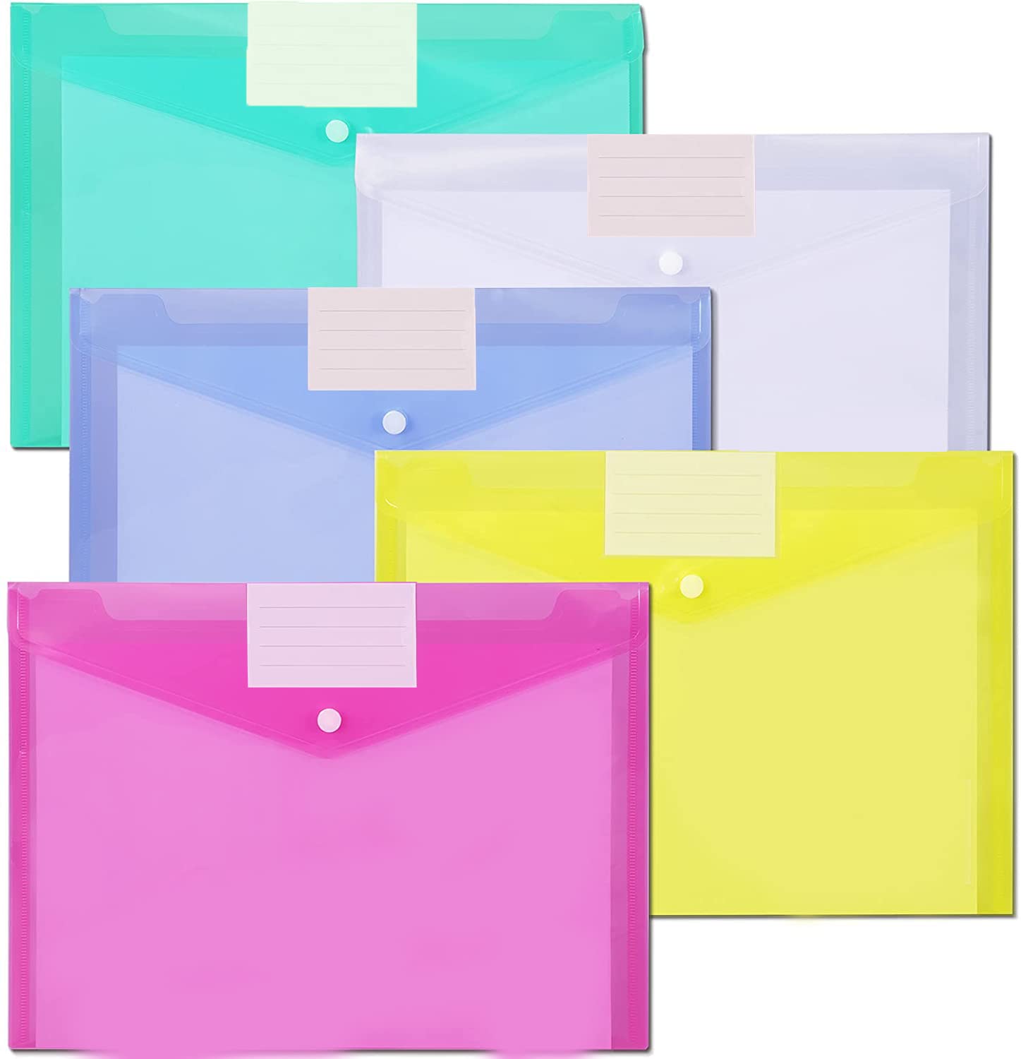 Carpetas plasticas con broche transparente