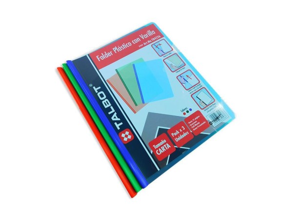 Folder plastico con varilla tamaño carta T84256