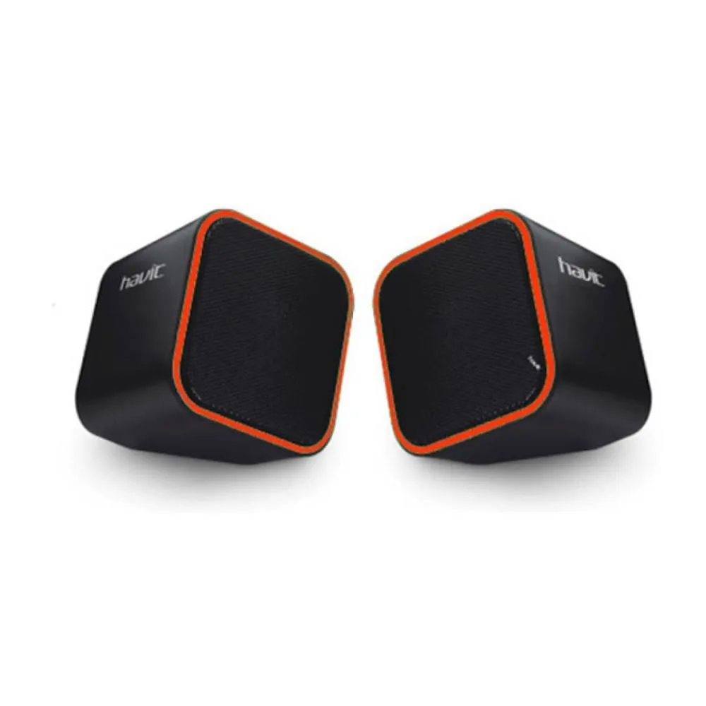 Parlante para computadora marca havit usb 2.0 HV-SK473 ROJO