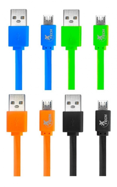 Cable usb micro xtech 1 metro colores