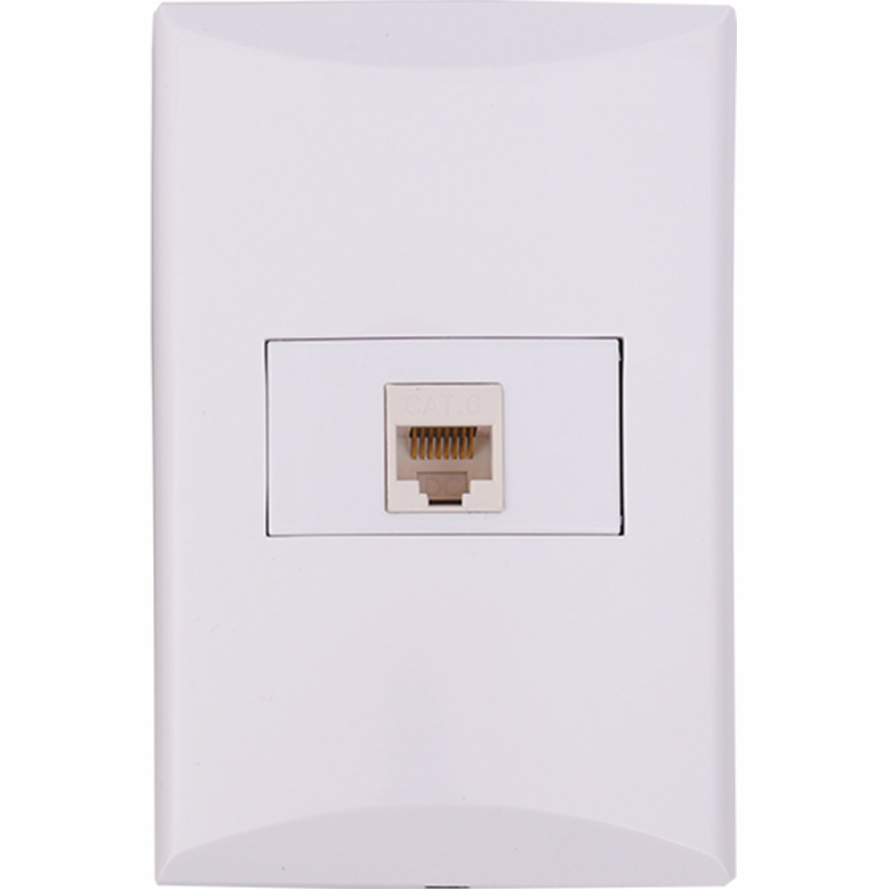 Toma RJ45 CAT6, línea Plata